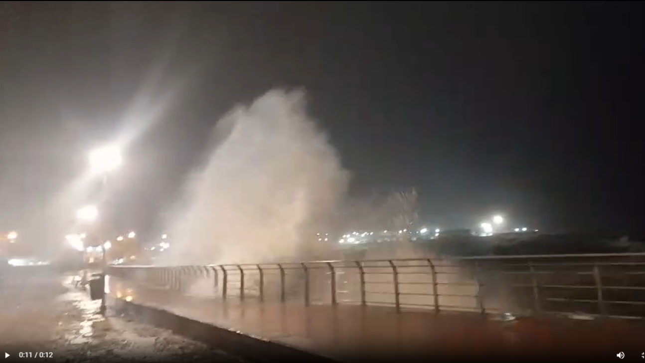 Marejada en Comodoro Rivadavia